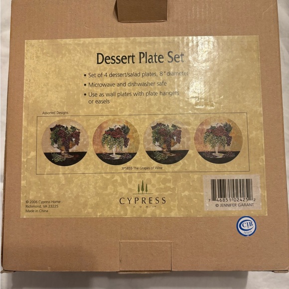 Cypress Home | Dining | Cypress Home Winethemed Dessert Plate Set ...